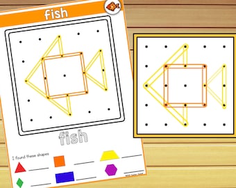 Geoboard Cards - Etsy