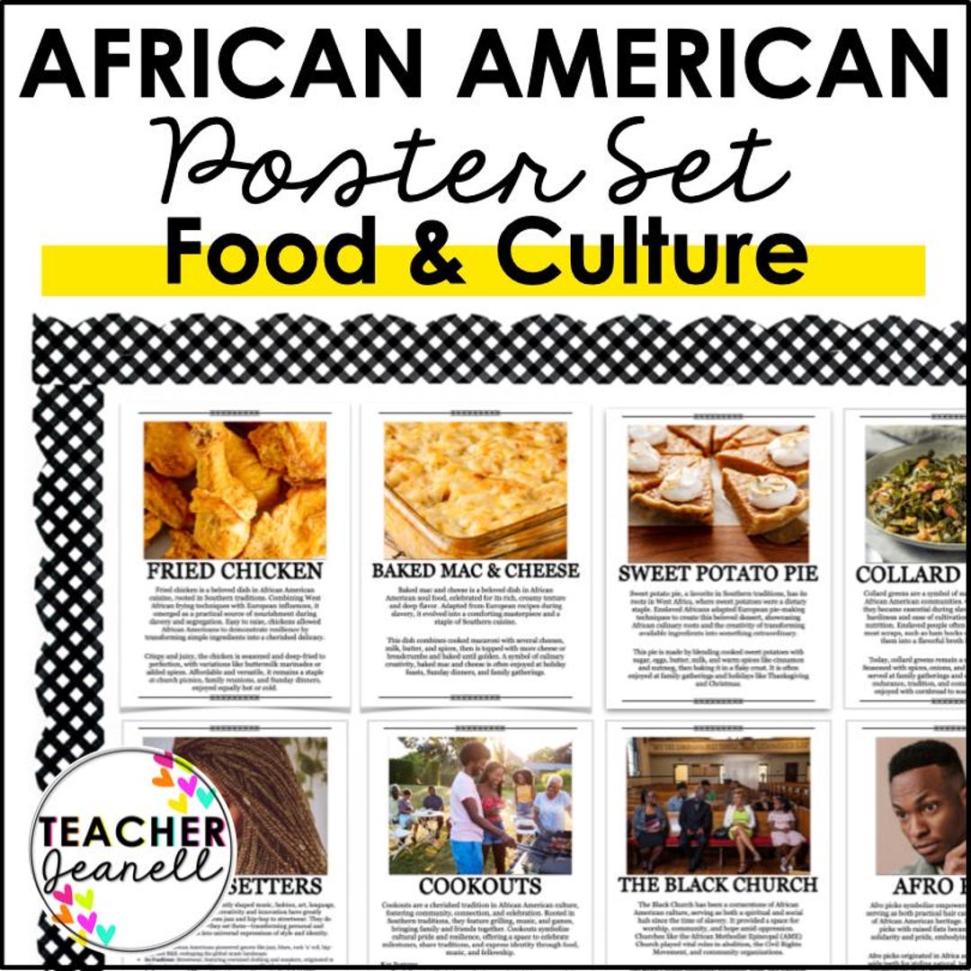 Black History Food & Culture Posters | Black History Month Bulletin ...