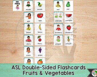 Fruits and Vegetables Flashcards - Etsy