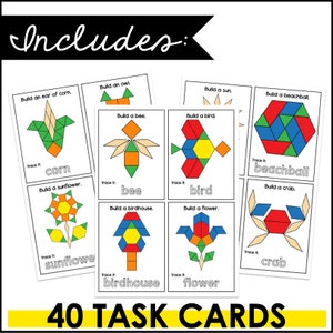 Pattern Block Task Cards Seasonal, Fine Motor Activities, Preschool ...