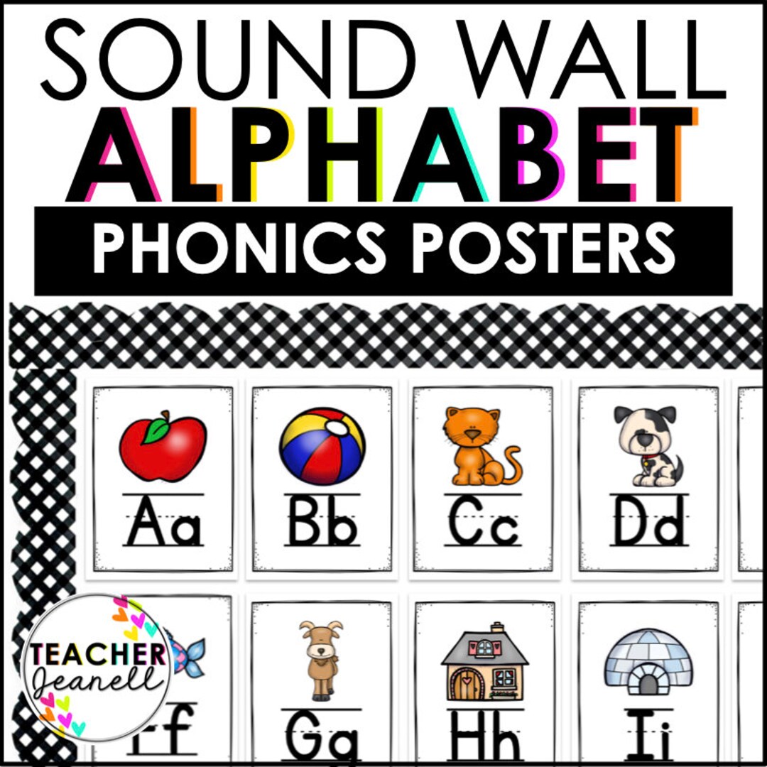 Alphabet Posters Beginning Sound Phonics Posters Sound Wall - Etsy