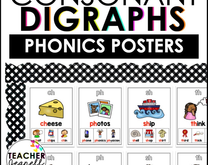 27 Consonant Digraph Poster - Etsy Canada