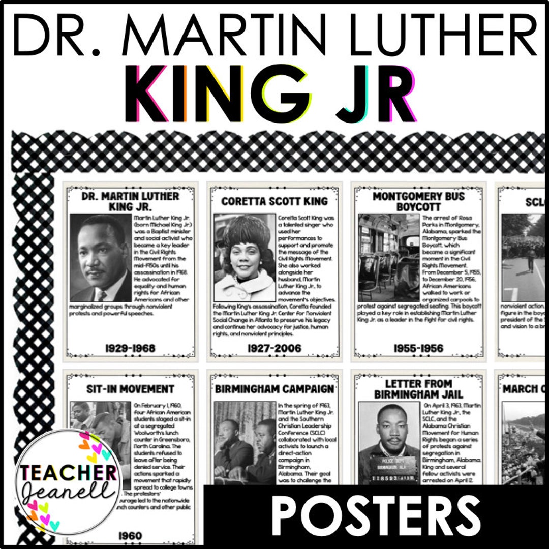 Martin Luther King Jr Posters | Civil Rights Movement Bulletin Board ...