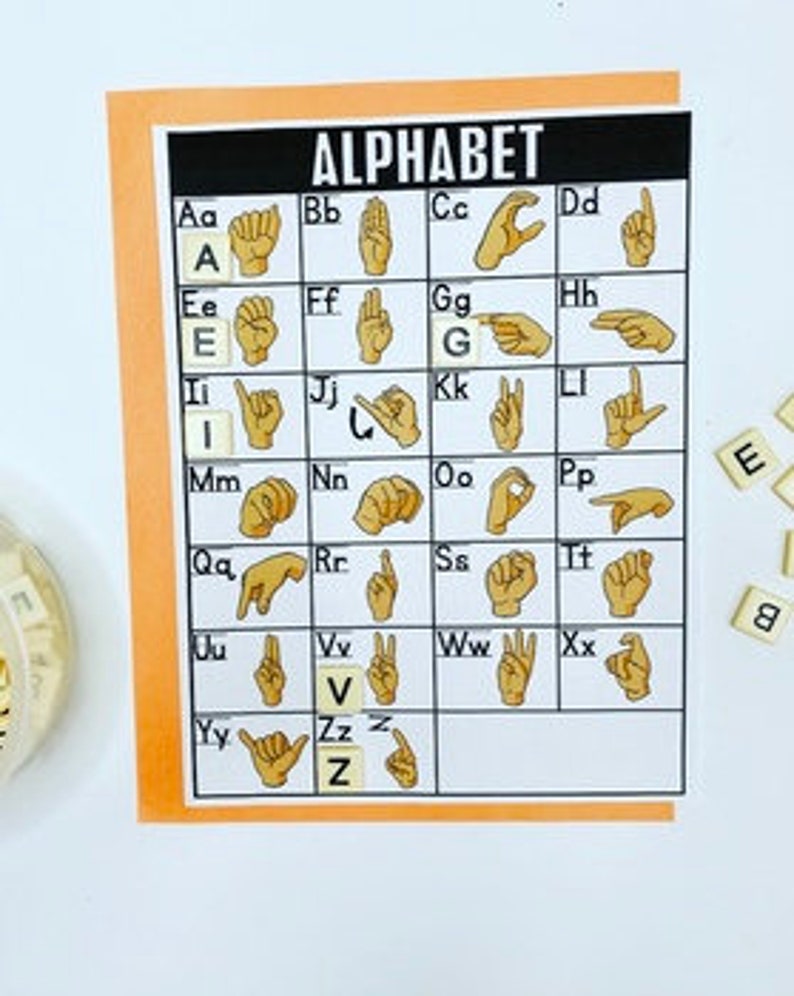 ASL Alphabet Chart | Fingerspelling Reference Poster | Printable Sign ...