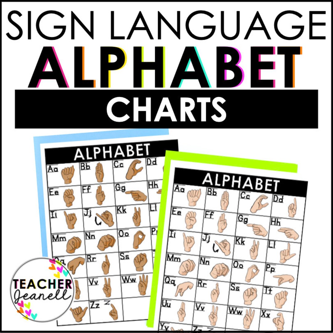 ASL Alphabet Chart, ASL Printable, Sign Language Poster, Classroom ...