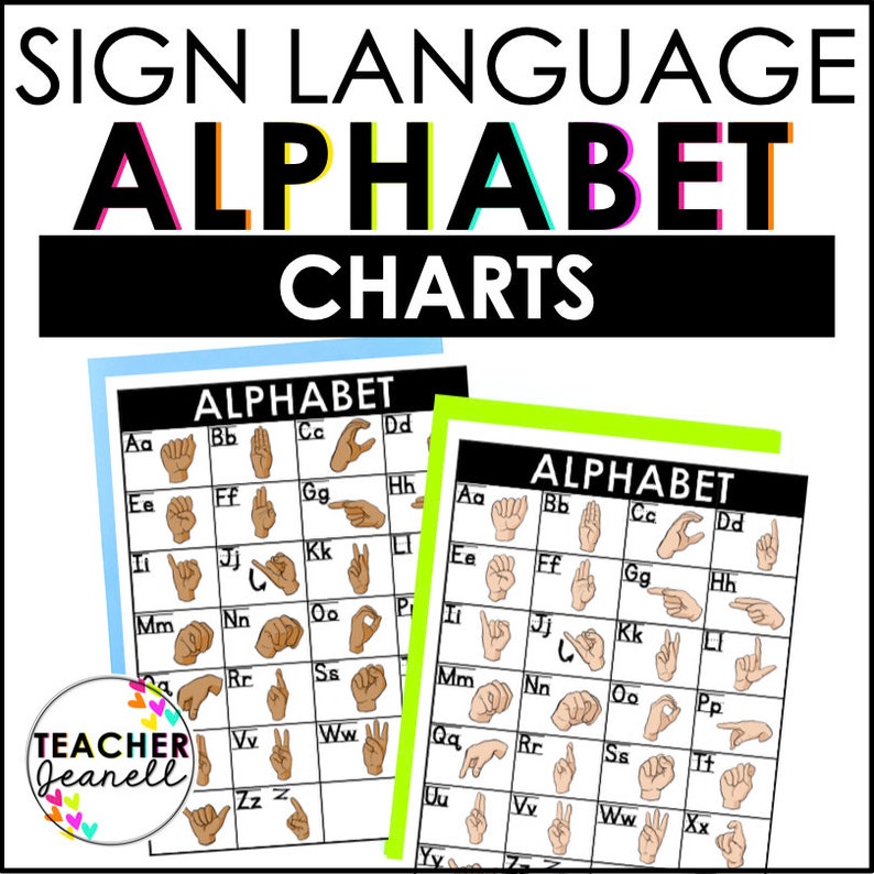 ASL Alphabet Chart | Fingerspelling Reference Poster | Printable Sign ...