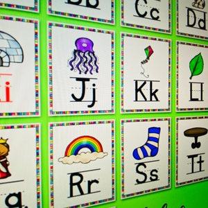 Alphabet Posters Beginning Sound Phonics Posters Sound Wall - Etsy