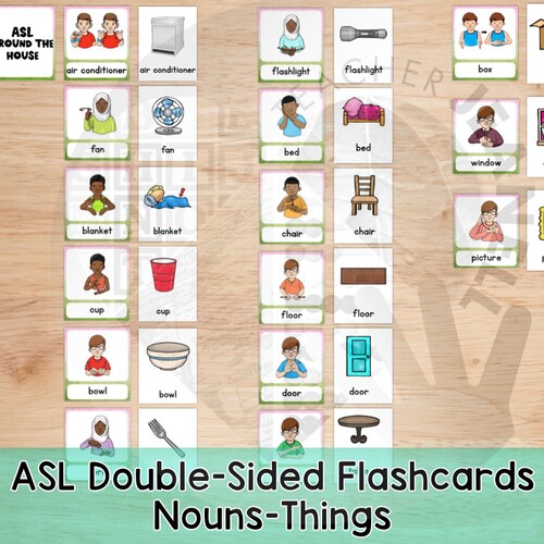 ASL Snacks and Desserts Flash Cards American Sign Language - Etsy