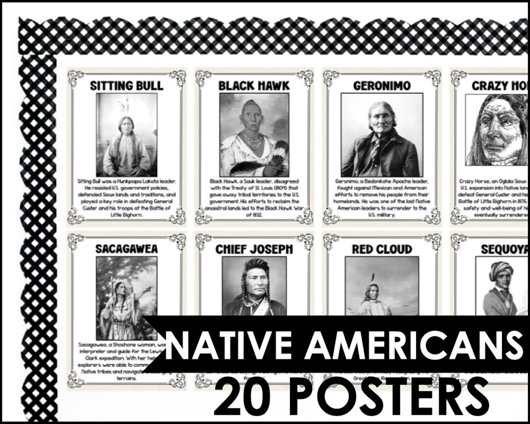 Native American Heritage Month Bulletin Board Display Famous - Etsy