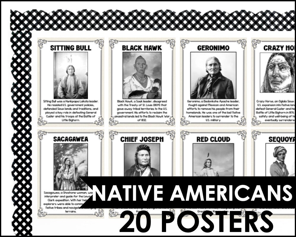 Native American Heritage Month Bulletin Board Display Famous - Etsy