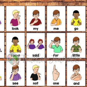ASL Posters, ASL Sight Words Half-page Posters, ASL Classroom Decor - Etsy