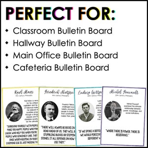 Famous Philosophers Bulletin Board Poster Set, Philosophy Posters ...