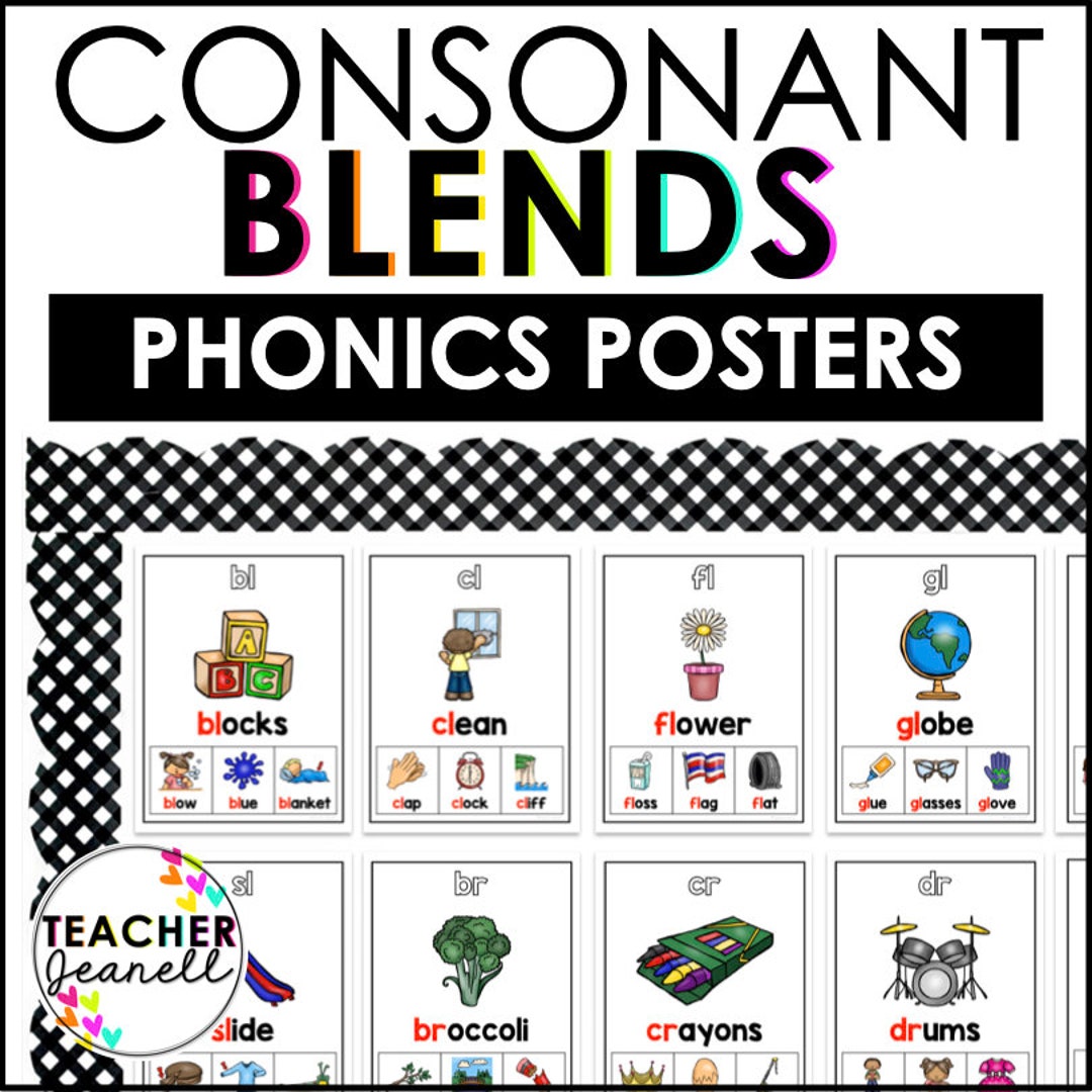 Blends Posters, Consonant Blends, Phonics Posters, Classroom Posters ...