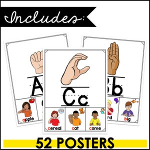 ASL Posters, ASL Alphabet Posters, American Sign Language Posters, ASL ...