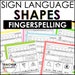 ASL Shapes and Fingerspelling Shape Recognition Worksheets - Etsy