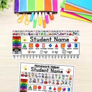 Student Desk Name Tags Editable, Student Name Plates, Homework Helper ...