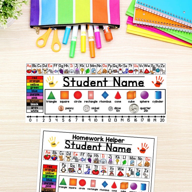 Editable Desk Name Plates | K–1 Homework Helper | Printable Student ...