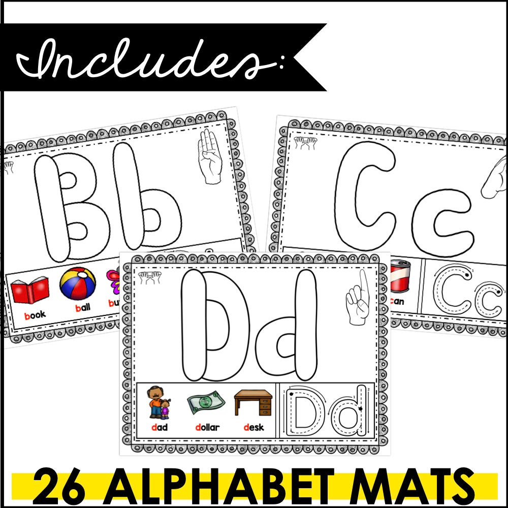 ASL Alphabet Play Dough Mats, Sign Language Learning Mats, American ...