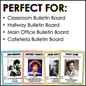 20th Century Famous Musicians Bulletin Board Display, Famous Musicians ...