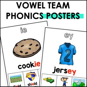 Long Vowel Posters, Phonics Posters, Vowel Teams, Vowel Pairs ...