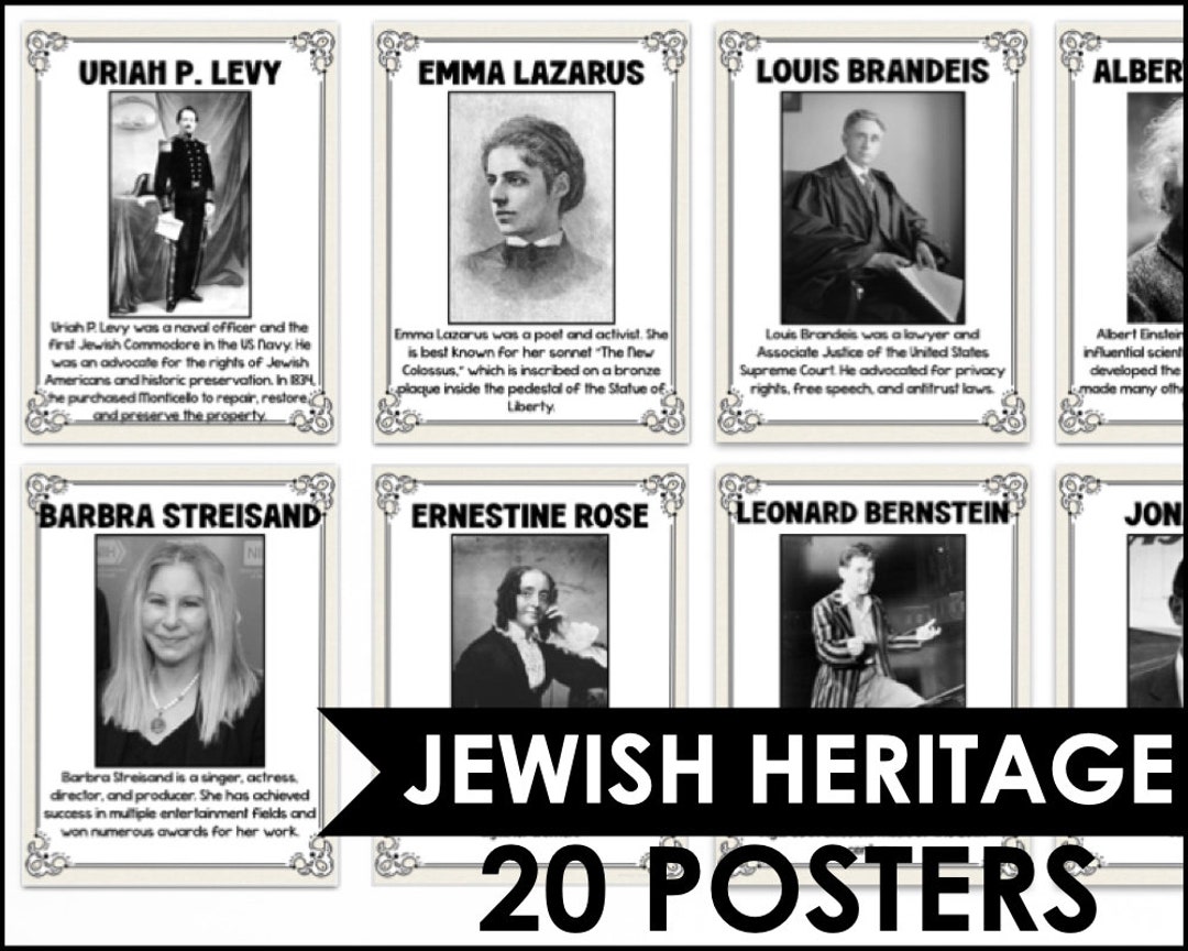 Jewish American Heritage Month Famous Jewish Americans - Etsy