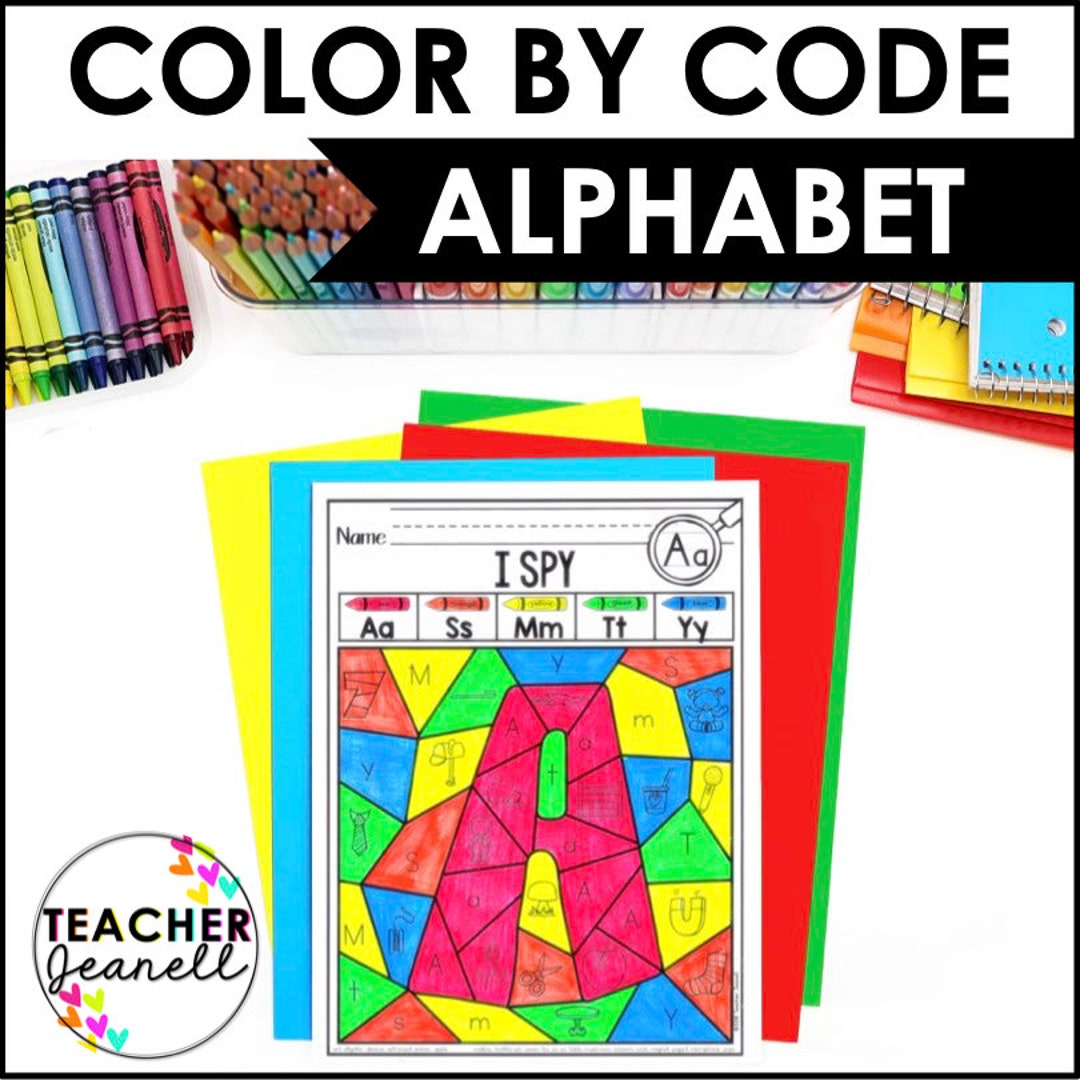 Alphabet Coloring Pages, Alphabet Color by Code Sheets, Beginning ...