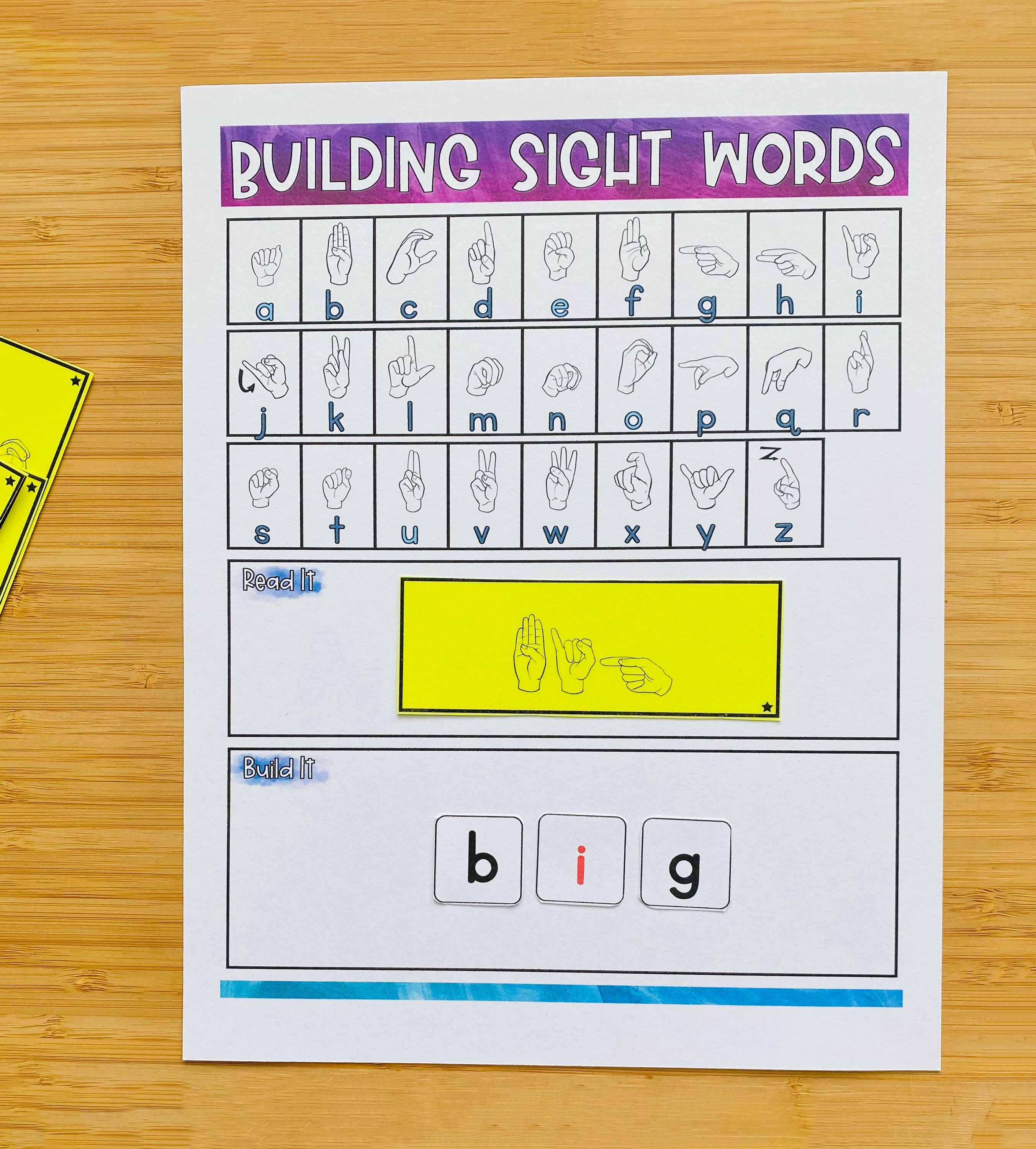 Sign Language Sight Words Homeschool Resources ASL Building Sight Words ...