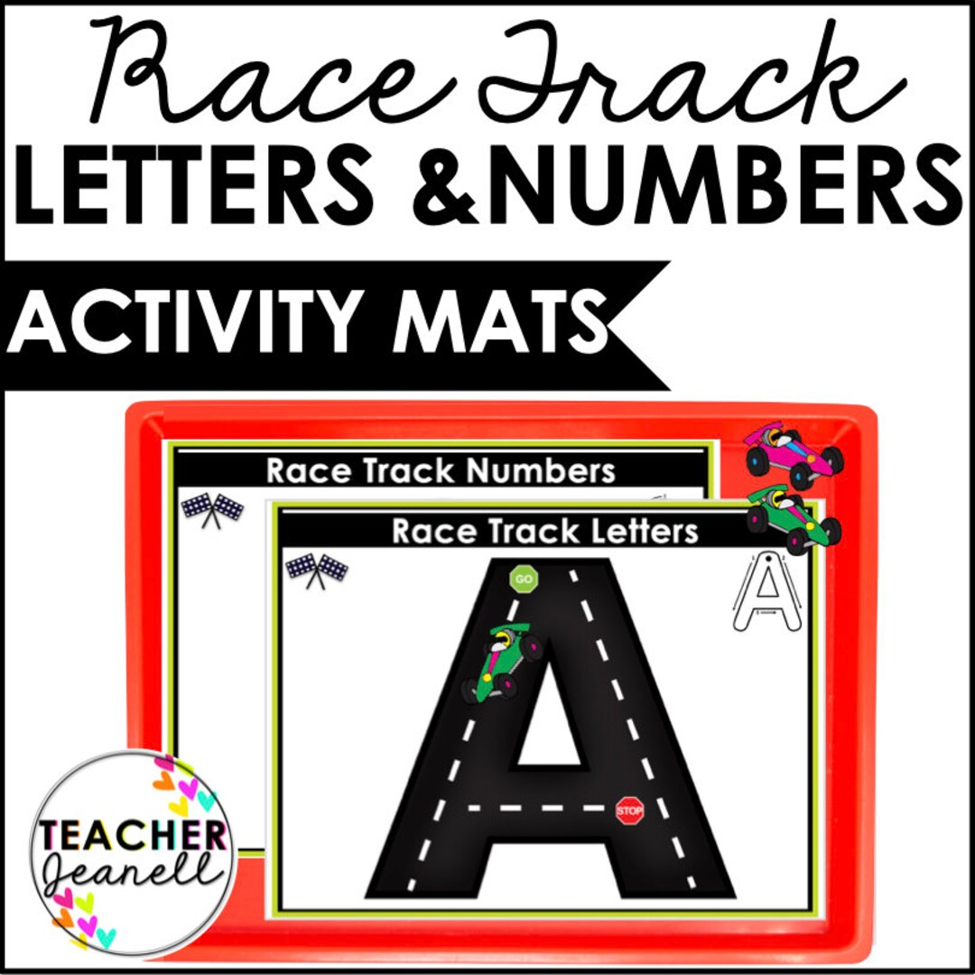 Fine Motor Skills Activities, Race Track Mats, Letters and Numbers ...