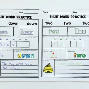 Heart Words Science of Reading Sight Word Practice, Word Mapping ...