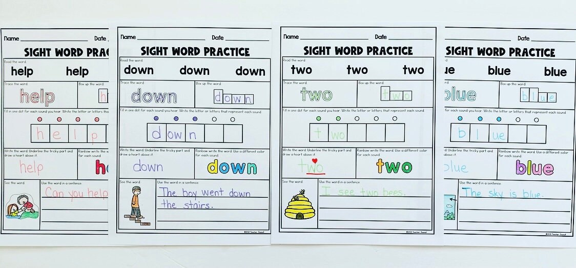Heart Words Science of Reading Sight Word Practice Word - Etsy