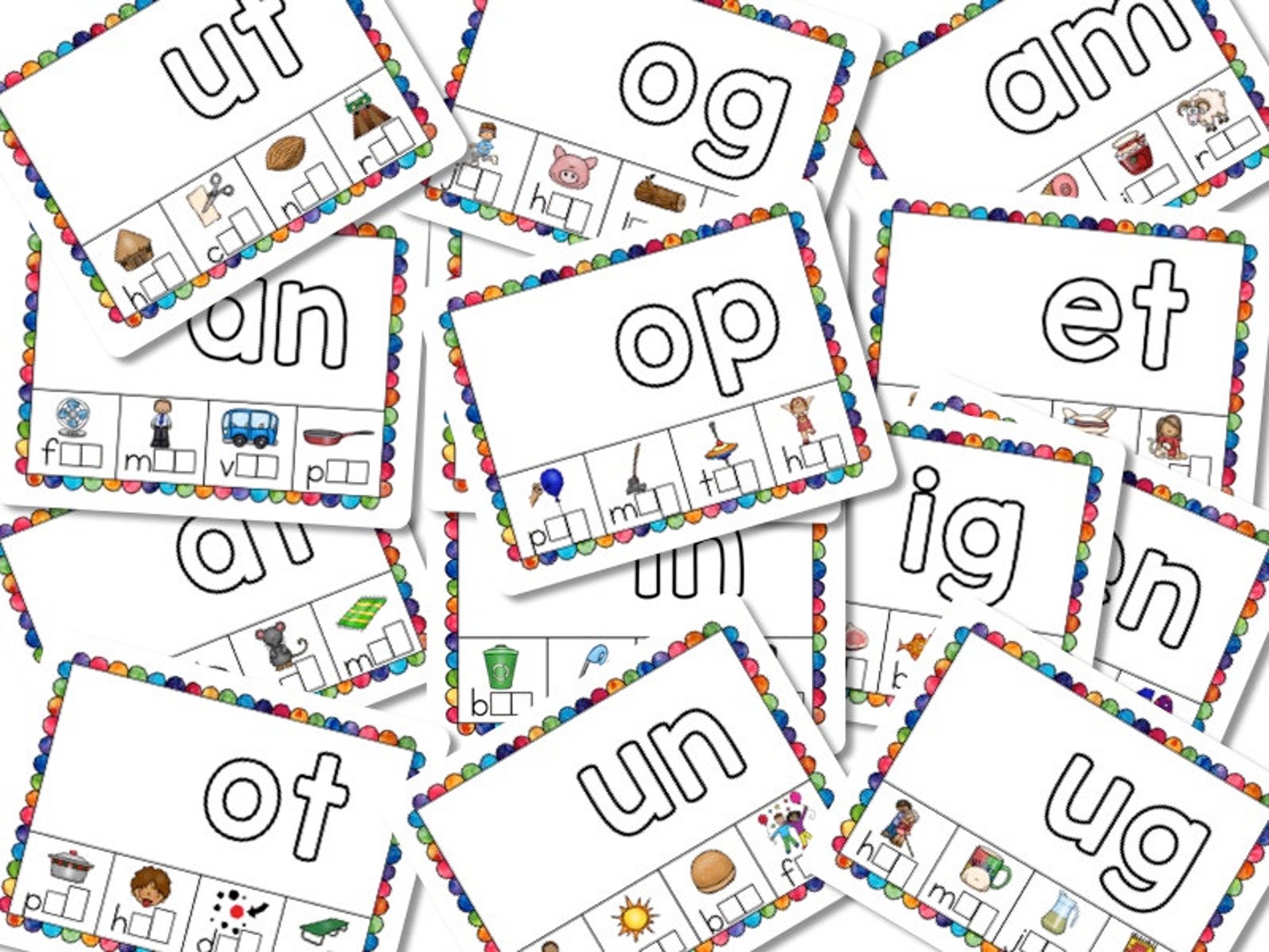 Word Family Play Dough Mats CVC Words Learning Binder - Etsy