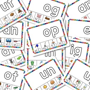 Word Family Play Dough Mats CVC Words Learning Binder - Etsy