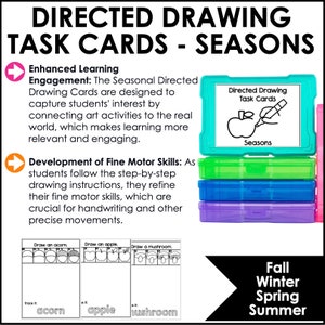 Directed Drawing Cards Seasonal, Fine Motor Activities, Preschool ...