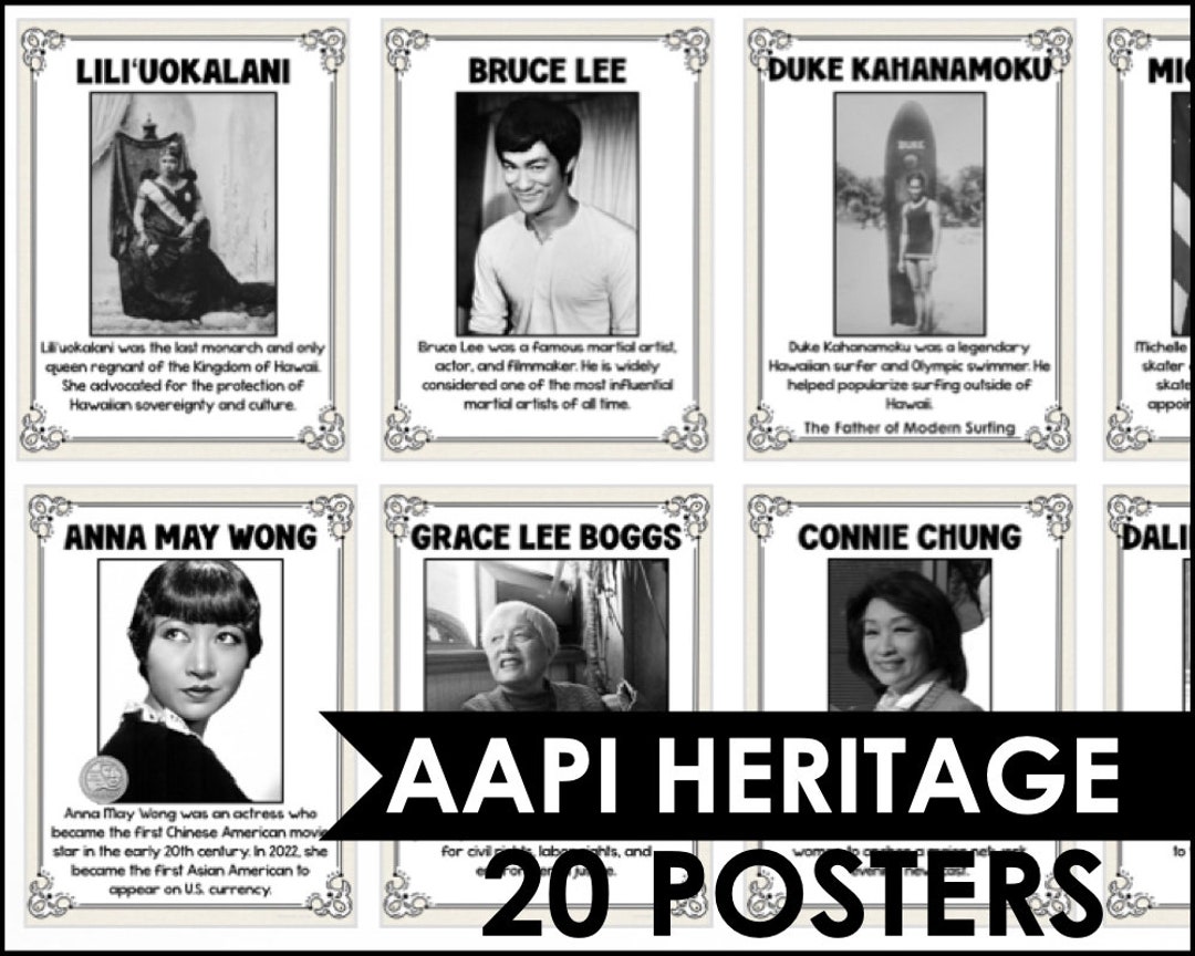 AAPI Heritage Month Famous Asian American and Pacific - Etsy
