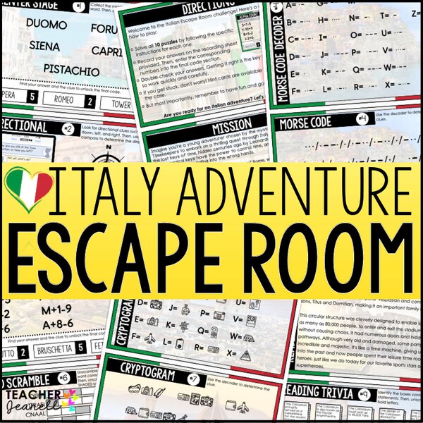 Escape Room Printable - Etsy