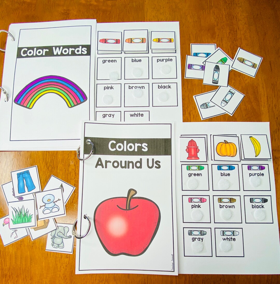 Color Words Printable, Matching Activities, Early Math Printable ...