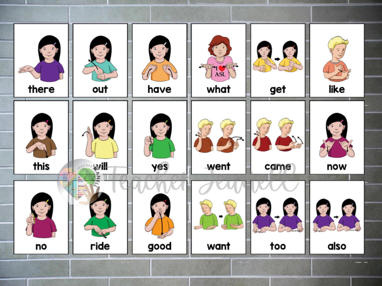 ASL Primer Sight Word Mini Posters ASL Printable American | Etsy