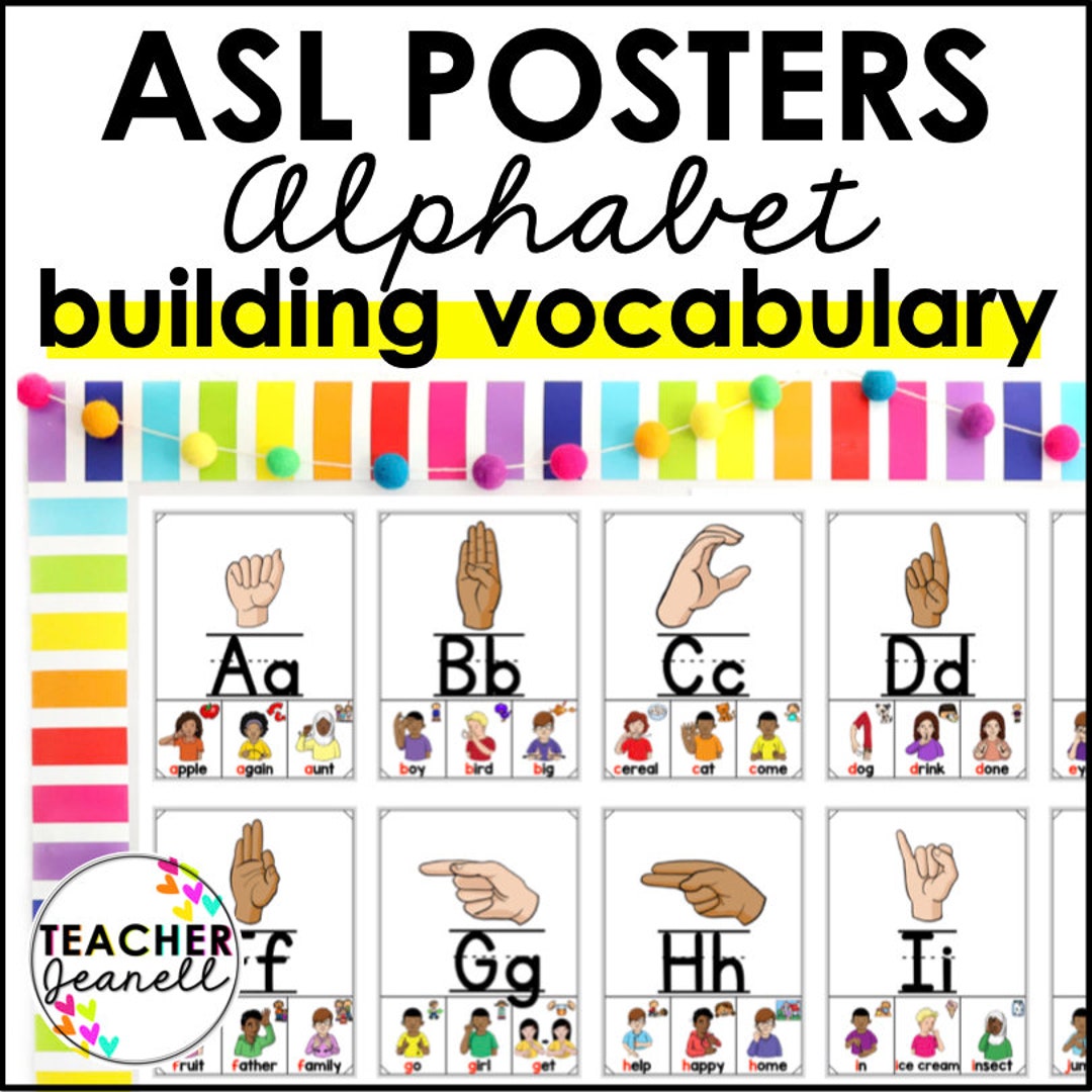 ASL Posters, ASL Alphabet Posters, American Sign Language Posters, ASL ...