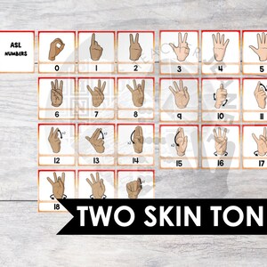 ASL Flashcards Numbers, ASL Number Cards, Sign Language Montessori ...