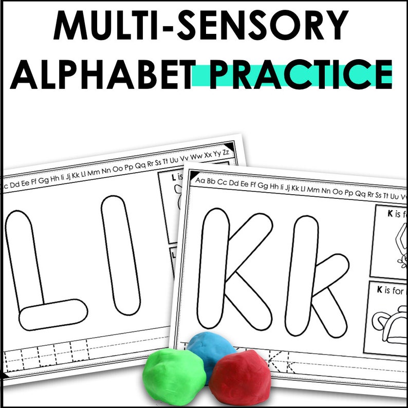 Alphabet Playdough Mats: Beginning Sounds Activity (PDF) - Etsy