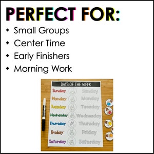 ASL Days of the Week Matching Activity, ASL Calendar File Folder ...