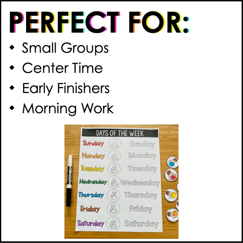ASL Days of the Week Matching Activity: Sign Language Calendar (PDF) - Etsy