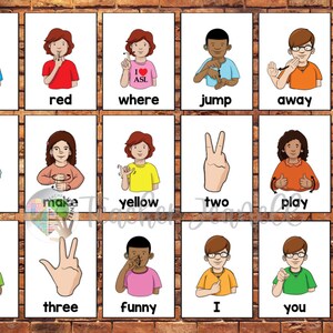 ASL Posters, ASL Sight Words Half-page Posters, ASL Classroom Decor - Etsy