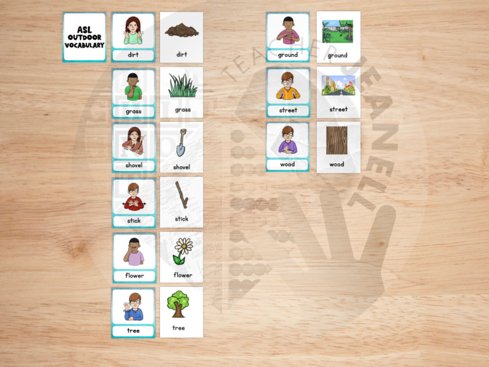 ASL Nouns-things Flash Cards American Sign Language ASL - Etsy