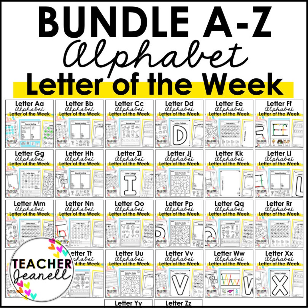 Preschool Curriculum, Alphabet Letter of the Week A-Z, Homeschool ...