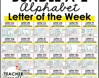 Preschool Alphabet Letter of the Week Curriculum B - Etsy