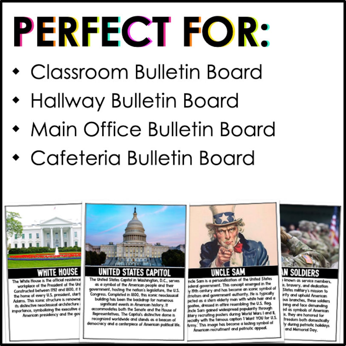 American Symbols Posters | US Civics & History Classroom Decor ...