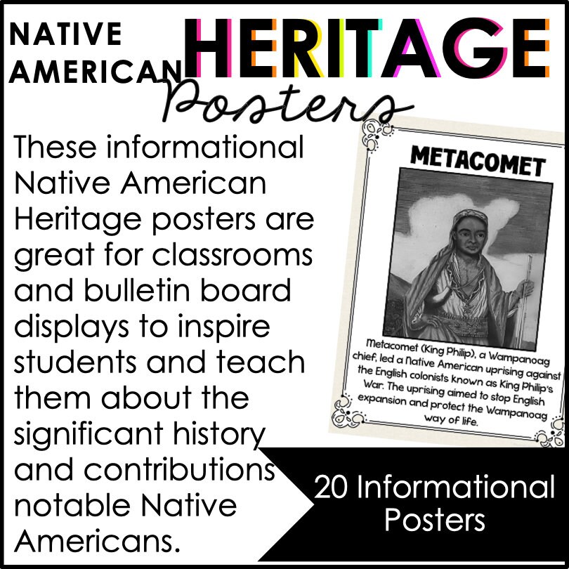 Native American Heritage Month Bulletin Board Display Famous - Etsy