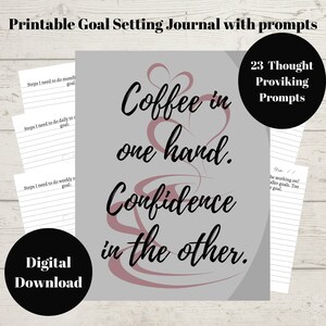 Printable Goal Setting Journal With Prompts for Women, Digital Download ...