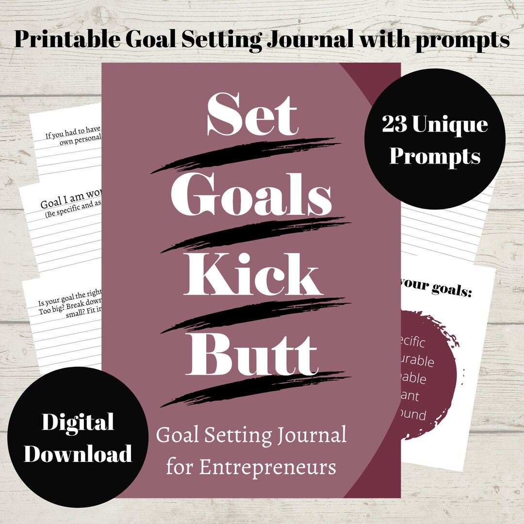 Printable Goal Setting Journal With Prompts for Women Digital - Etsy